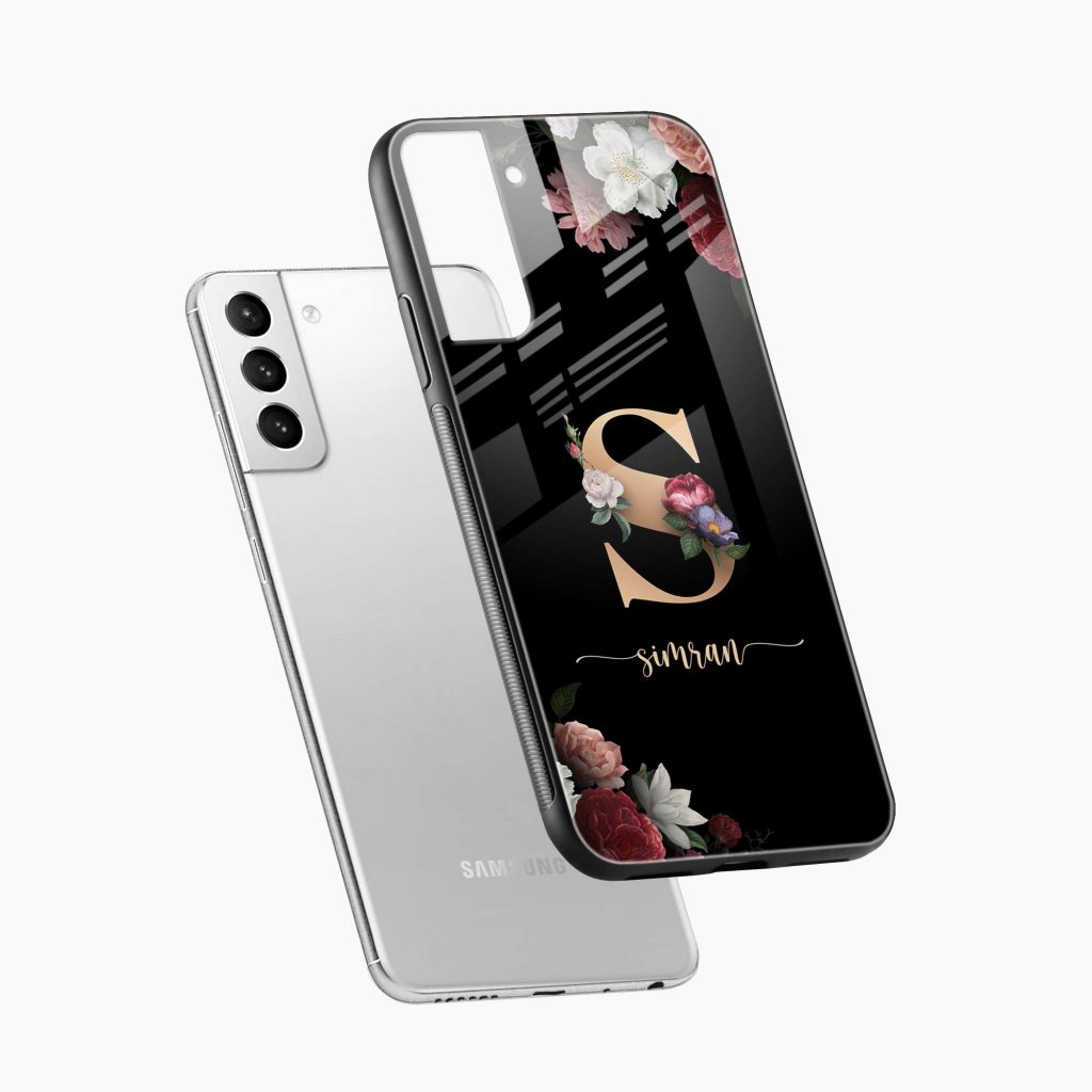 Floral Personalised Name Samsung Galaxy S21 FE Back Cover - Sirphire IN