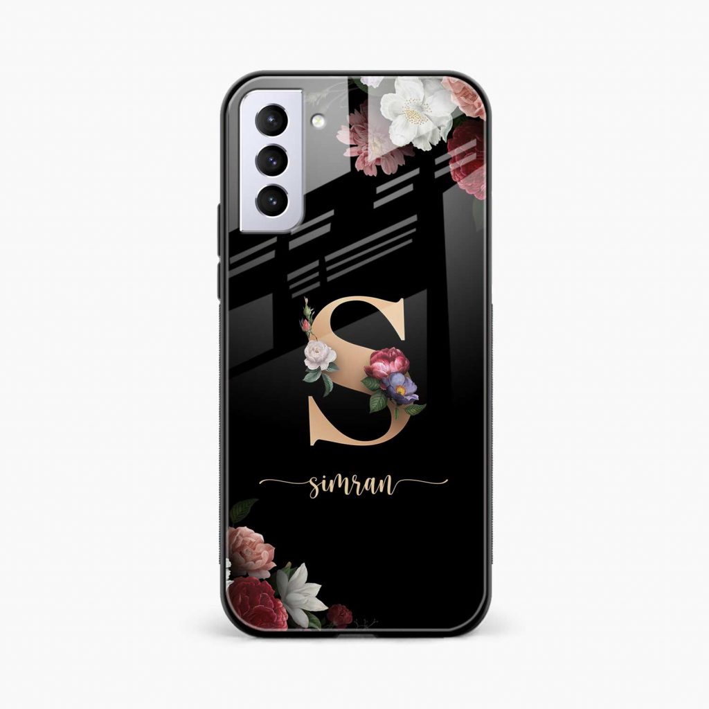Floral Personalised Name Samsung Galaxy S21 FE Back Cover - Sirphire IN