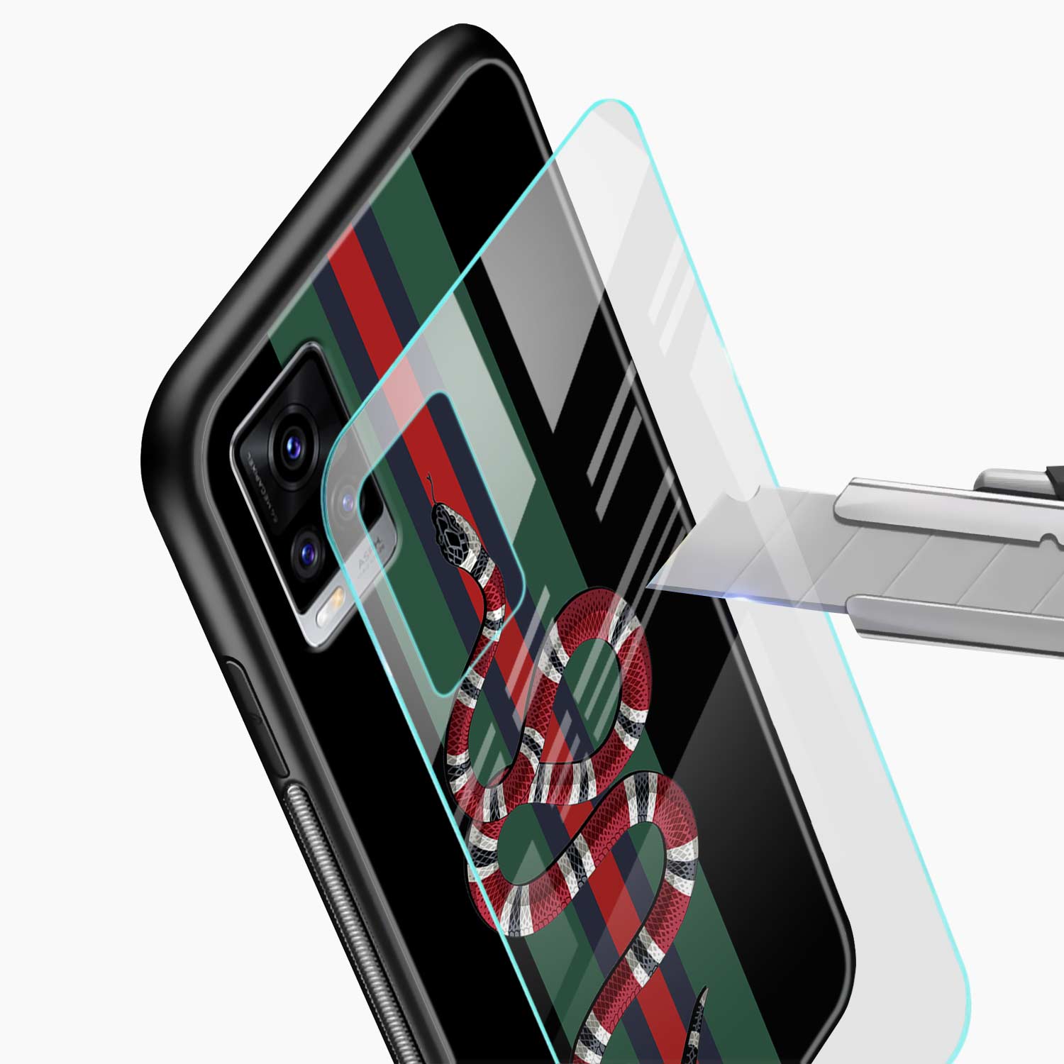 Buy Gucchi Snake Strips Vivo V20 Pro Back Cover at Rs. 299 Only - Sirphire