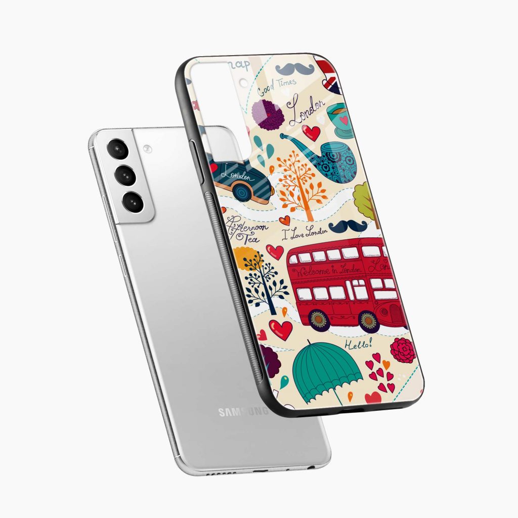 Floral Personalised Name Samsung Galaxy S21 FE Back Cover - Sirphire IN